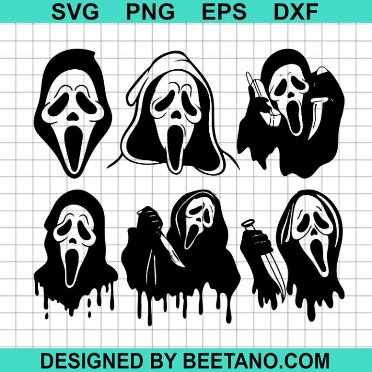 Scream Ghostface SVG Bundle, Ghostface SVG, Scary Movie SVG PNG Cricut