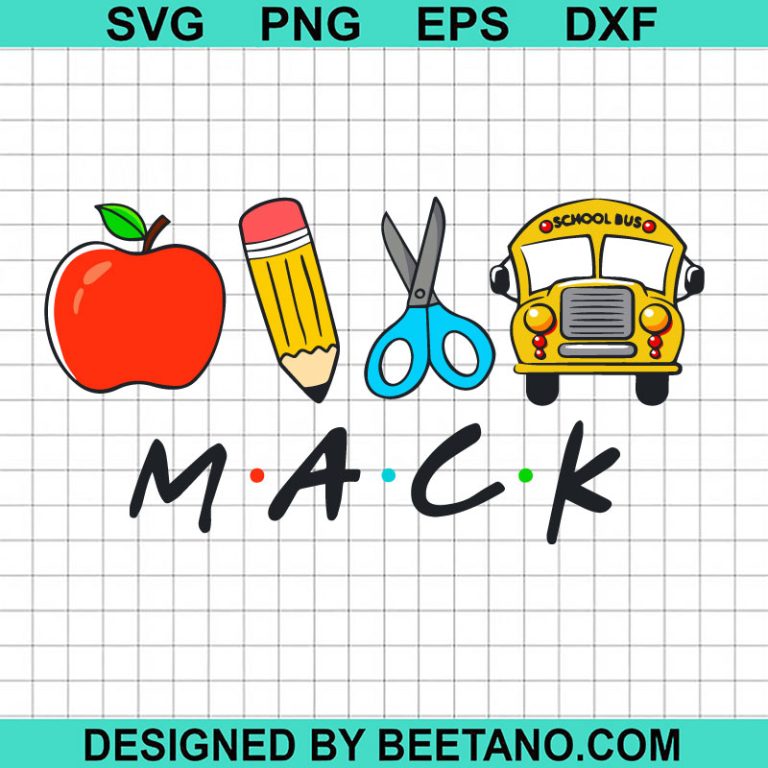 School bus Mack SVG, Back to School SVG, School Bus Pencil Friends SVG ...