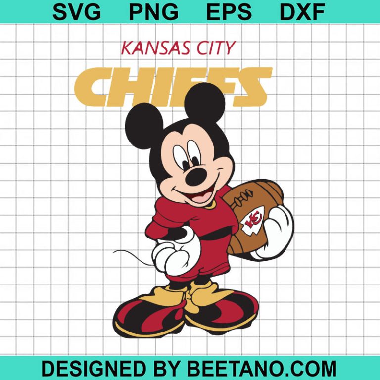 Kansas City Chiefs Mickey SVG, Chiefs Disney SVG, KC Chiefs Football ...