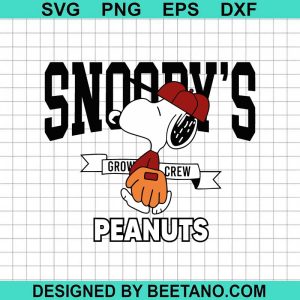 Snoopy's Peanuts Baseball SVG, Snoopy SVG, Peanuts Cartoon SVG
